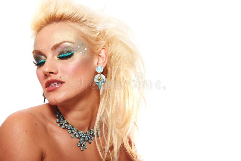 Blonde statuesque woman stock photo. Image of hairstyle - 7364574