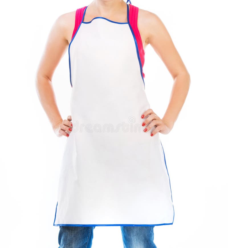 Woman in Apron Cleaning in Kitchen Stock Image - Image of adult, clean ...