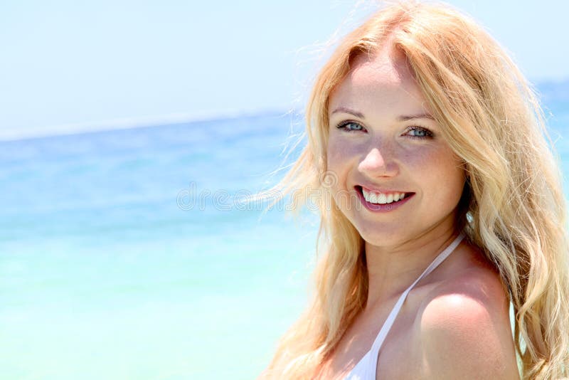 Beautiful woman in bikini stock photo. Image of portrait - 22222068