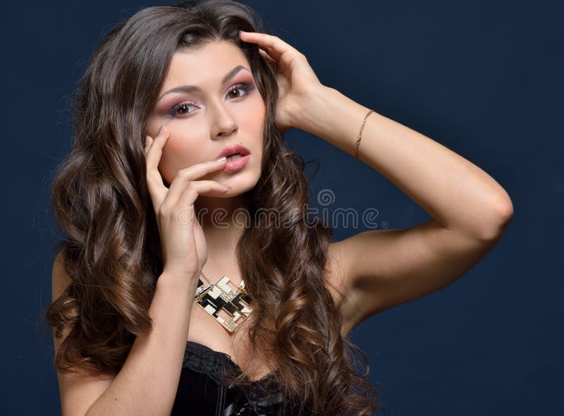 Beautiful Woman in Black Lingerie Stock Image - Image of sexual ...