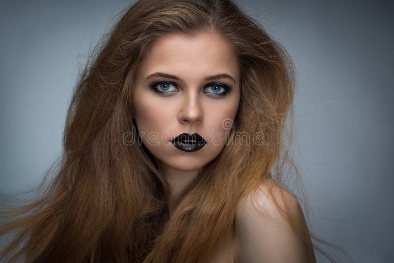 Beautiful Woman with Bright Make-up Stock Image - Image of perfect ...