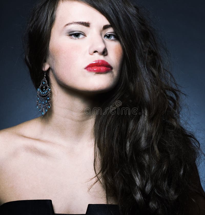 Beautiful Woman with Bright Makeup Stock Image - Image of desire, nails ...