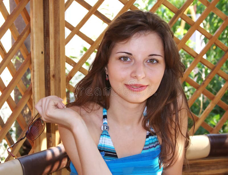 Woman is by a Canicular Day in a Pool Stock Photo - Image of happy ...