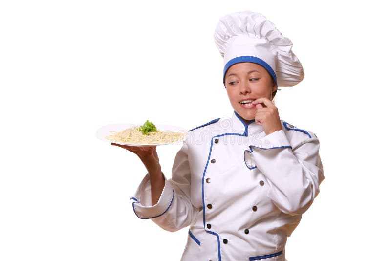 Beautiful Woman in Chef Image Stock Photo - Image of human, chef: 9539398