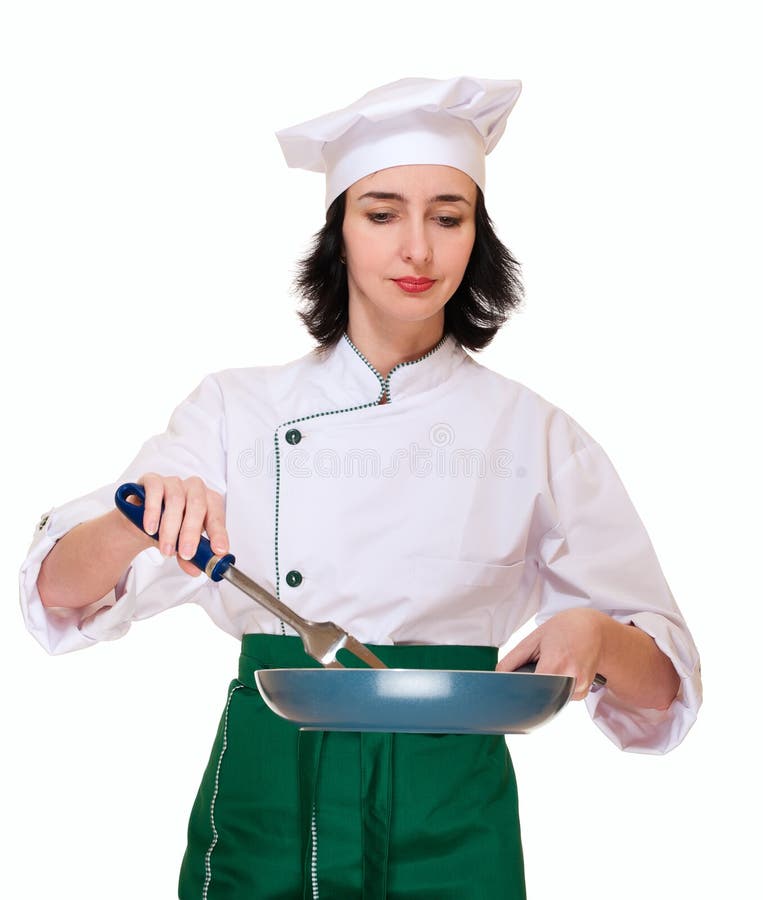 Woman in chef s costume stock image. Image of woman, apron - 23431011