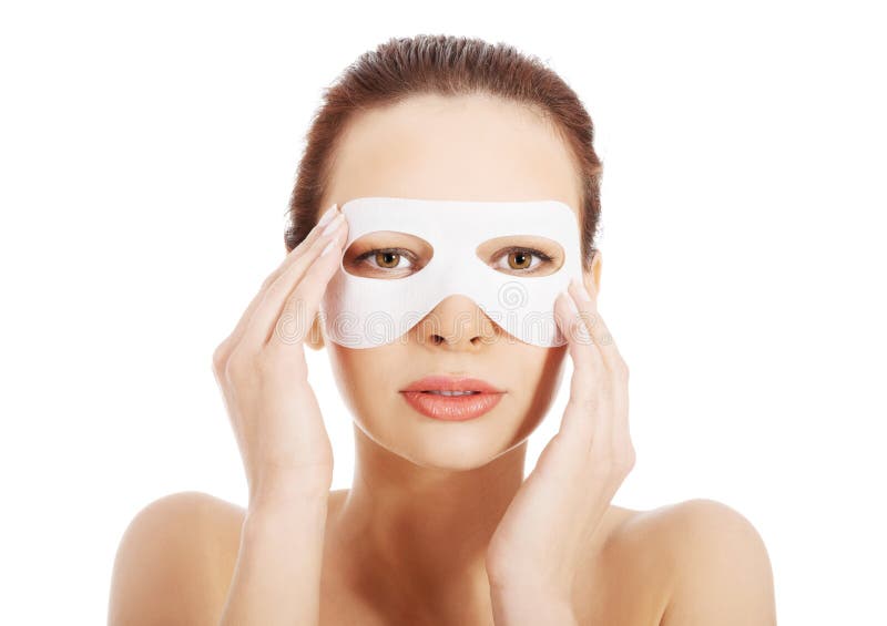 Beautiful Woman with Collagen Mask. Stock Photo - Image of natural ...