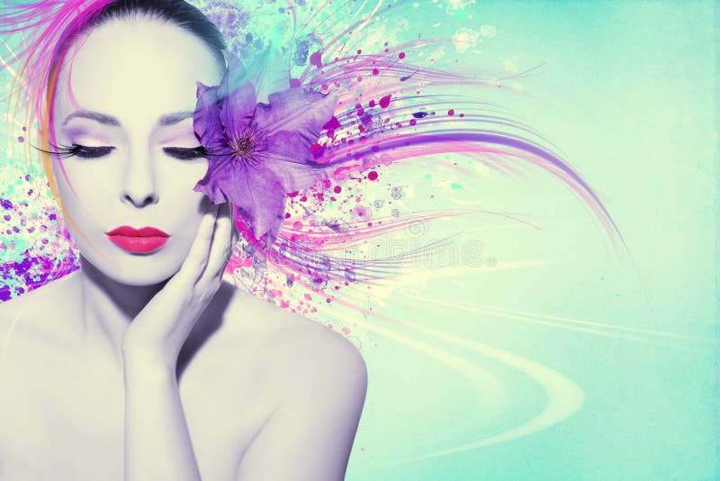 Beautiful woman stock photo. Image of catching, makeup - 41911600