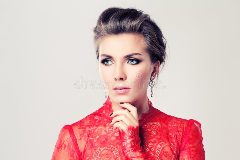 Beautiful Woman. Cute Face stock photo. Image of luxury - 62885804