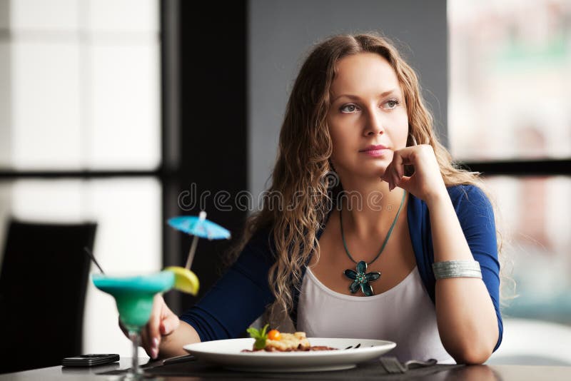 4,985 Beautiful Woman Dining Restaurant Stock Photos - Free & Royalty ...