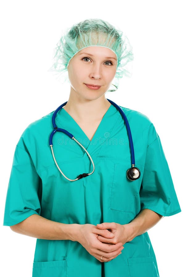 Female Doctor with a Tennis Racket Stock Image - Image of surgery ...