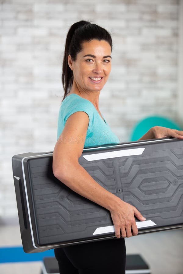 Beautiful Woman Doing Exercise at Home Stock Photo - Image of body ...