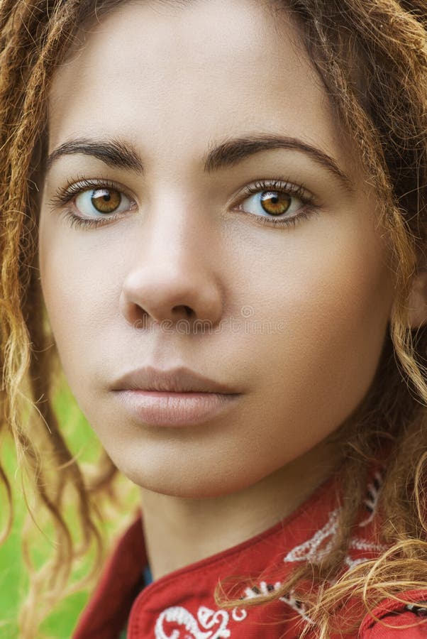 Beautiful Woman with Dreadlocks Stock Image - Image of close, lady ...