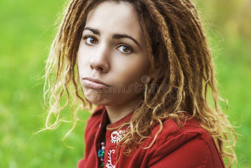 Beautiful Woman with Dreadlocks Stock Image - Image of human, hairstyle ...