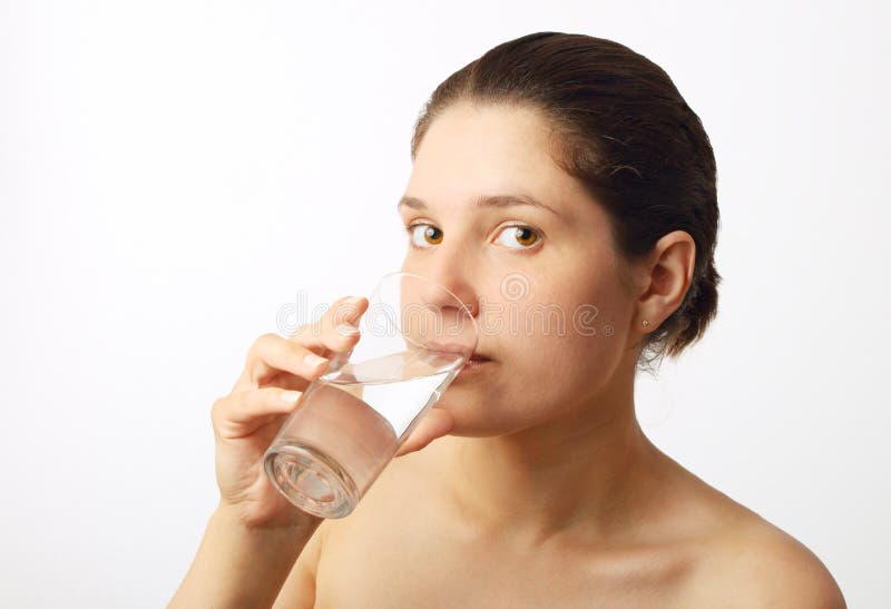 Beautiful Woman Drinking Water Stock Photo - Image of lifestyles ...