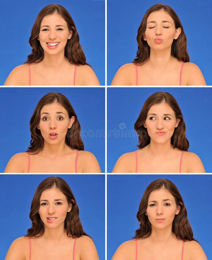 Beautiful Woman Expressions Stock Image - Image of fashion, looking ...