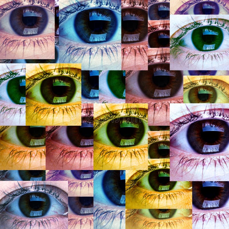 Beautiful Woman Eye Collage. Stock Image - Image of shortsightedness ...