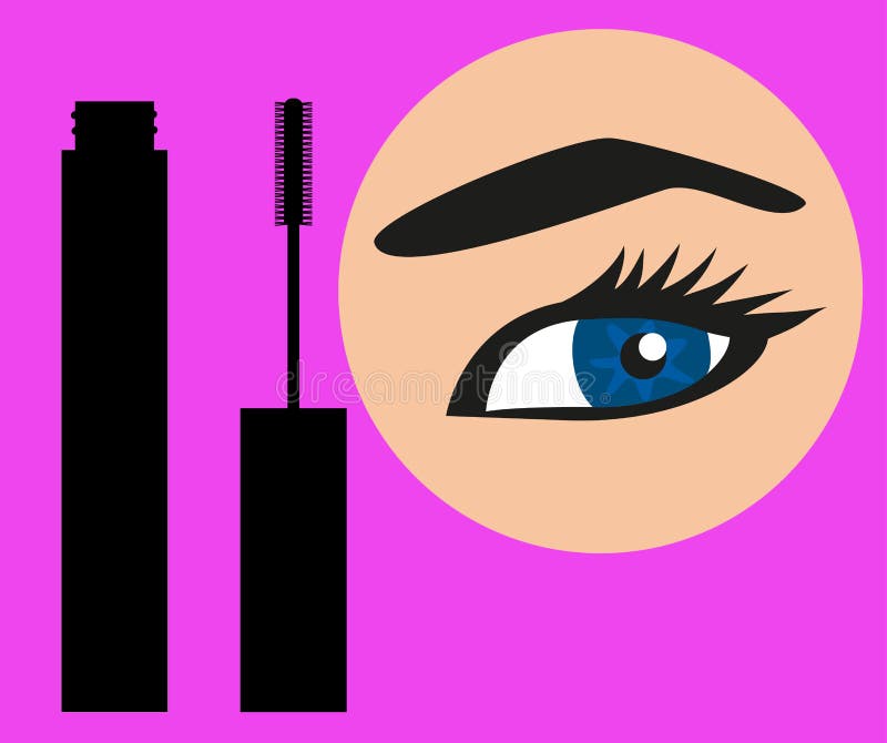 Beautiful Woman Eye and Mascara . Stock Vector - Illustration of ...