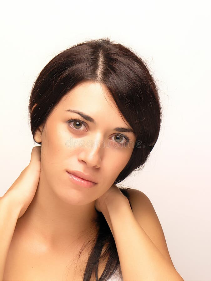 Beautiful Woman Face stock image. Image of females, makeup - 1579985