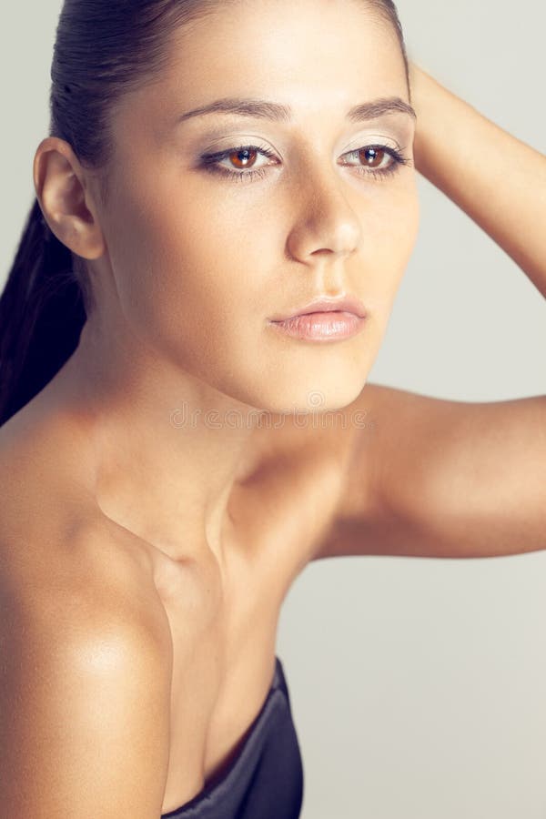Beautiful Woman Face with Clear Skin Stock Image - Image of face ...