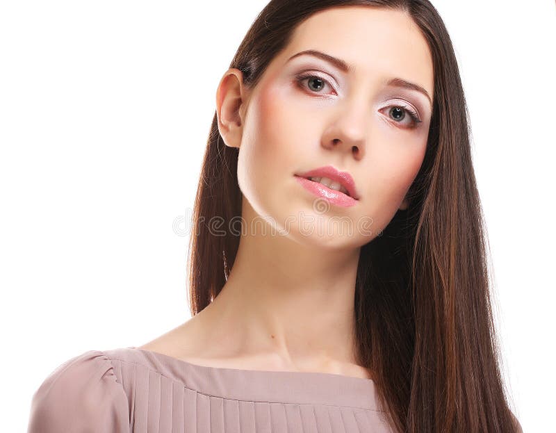 Beautiful woman face stock photo. Image of wellbeing - 53452984