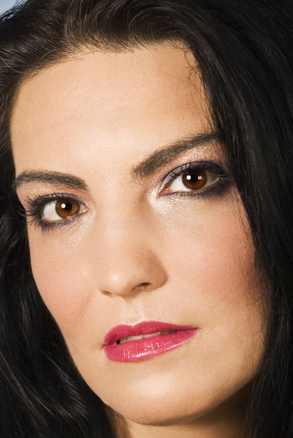 Beautiful Woman Face Make Up Stock Image - Image of face, headshot ...