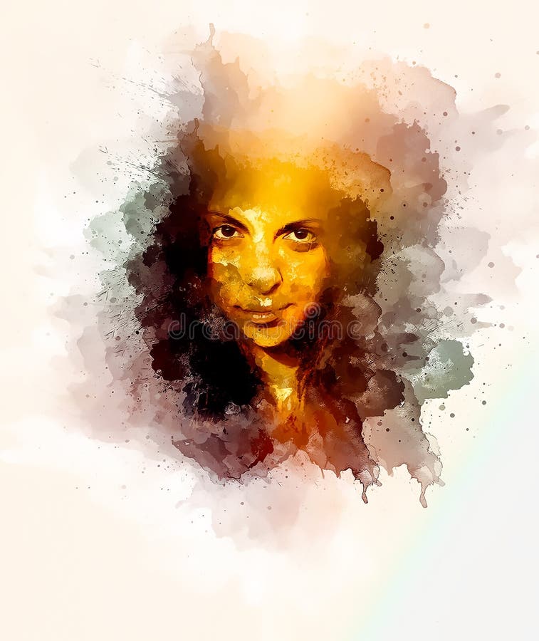 Beautiful Woman Face and Mosaic Structure. Stock Photo - Image of ...