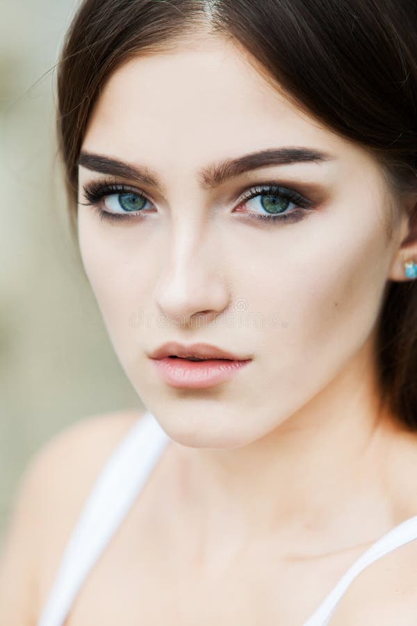 Beautiful Woman Face Portrait Beauty Skin Care Concept Fashion Beauty