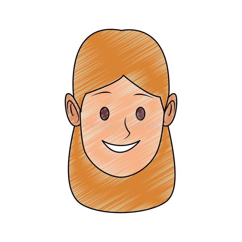 Beautiful Woman Face Scribble Stock Vector - Illustration of portrait ...