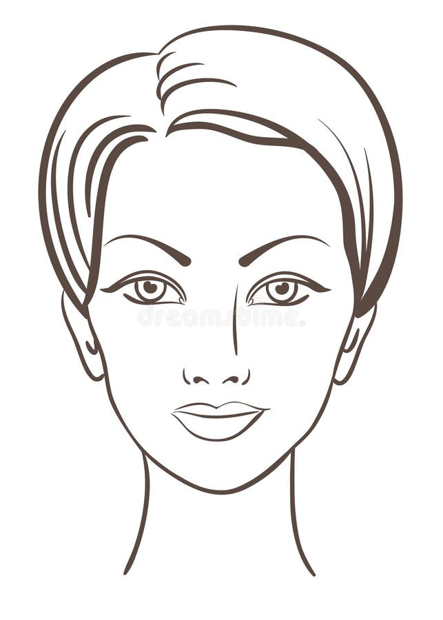 Beautiful Woman Face Vector Illustration Stock Vector - Illustration of ...