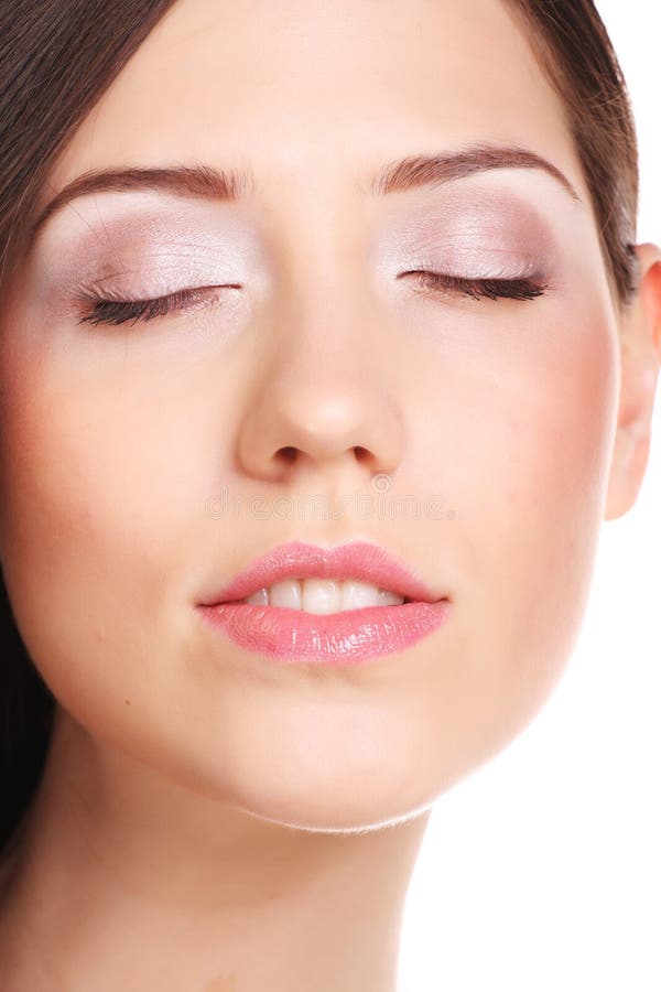 Beautiful woman face stock photo. Image of closeup, wellness - 57597124