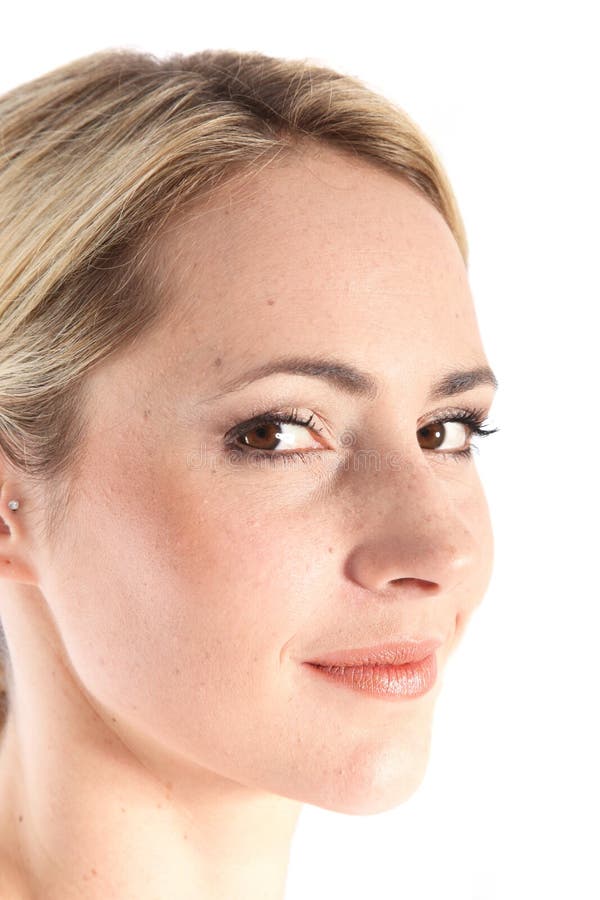 Beautiful Woman with Gentle Smile Stock Photo - Image of attractive ...