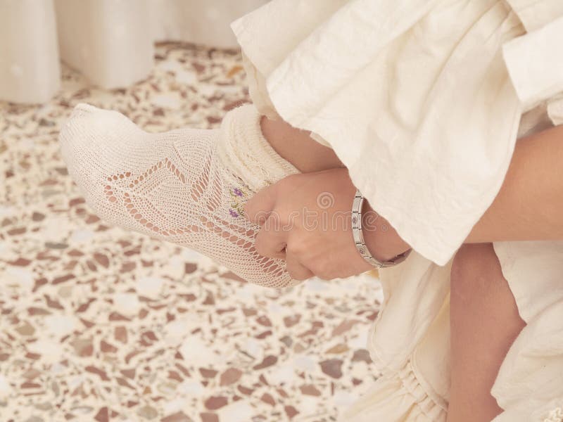 Beautiful Woman is Getting Dressed in Regional Customes. Stock Image ...