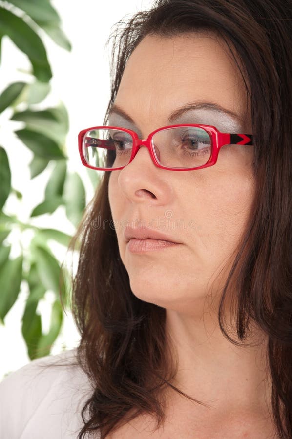 Beautiful Woman with Glasses Stock Image - Image of eyewear, successful ...