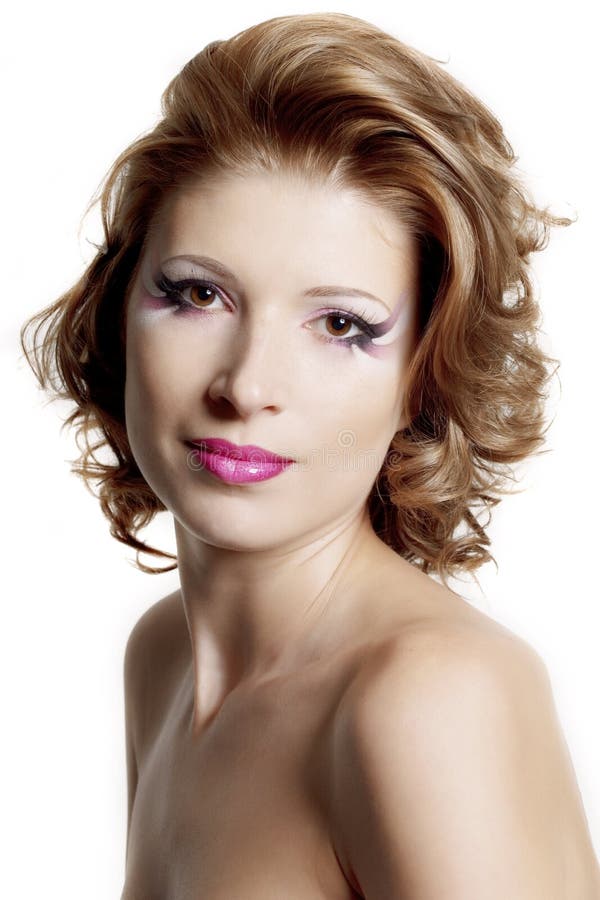 Beautiful Woman with Gorgeous Makeup Stock Image - Image of bright ...