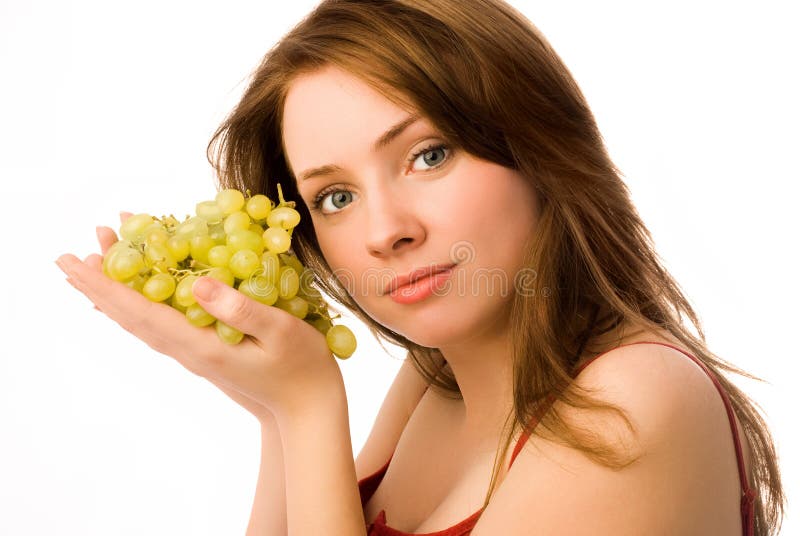 Woman with Grapes stock photo. Image of grape, photograph - 20153366