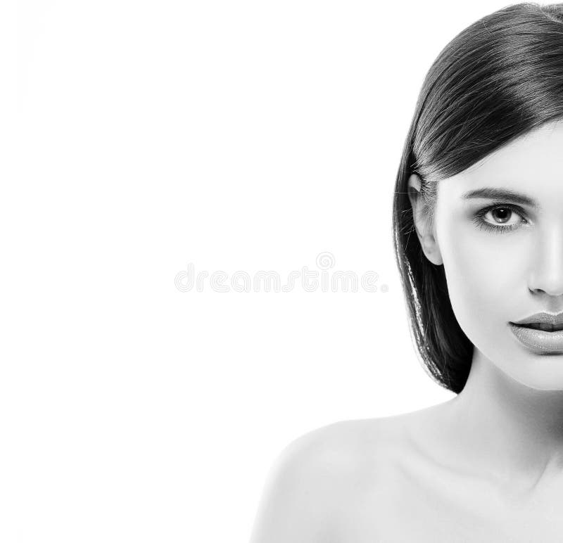 Woman Tan Half Face Beautiful Portrait Spray Stock Photo - Image of ...