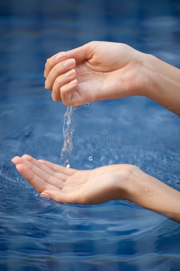 Beautiful Woman Hands Washing Stock Image - Image of human, closeup ...
