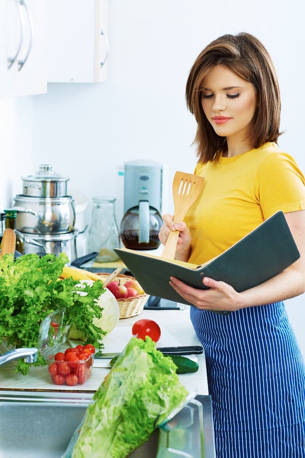 Beautiful Woman in Kitchen. Stock Image - Image of lifestyle, caucasian ...
