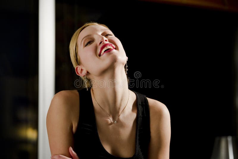 Beautiful Woman Laughing stock photo. Image of hair, attractive - 26572822