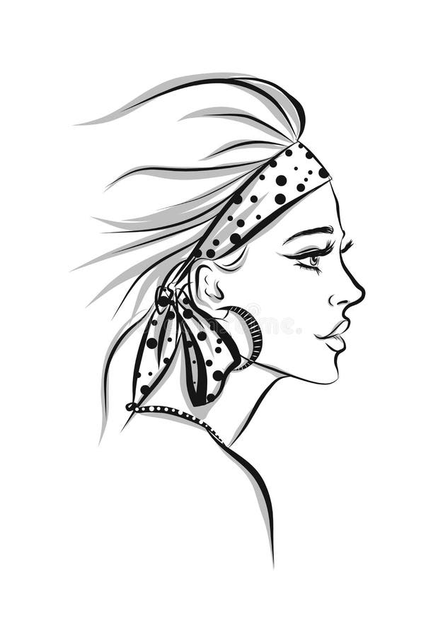 Bandana Line Art Stock Illustrations – 3,210 Bandana Line Art Stock ...