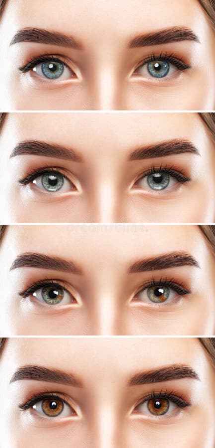 Beautiful Woman with Long Eyelashes, Beautiful Make-up and Thick ...