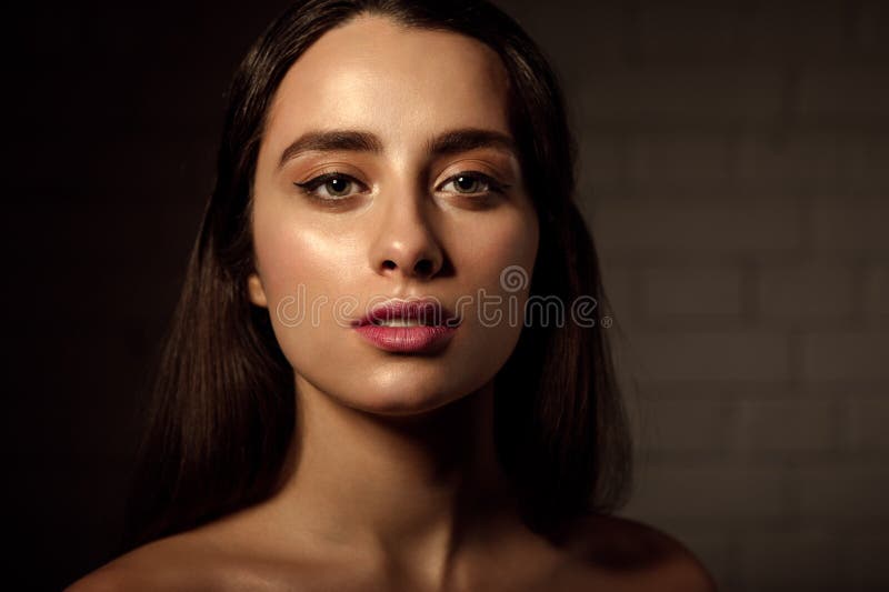 Beautiful Woman Look at Camera Stock Image - Image of caucasian ...