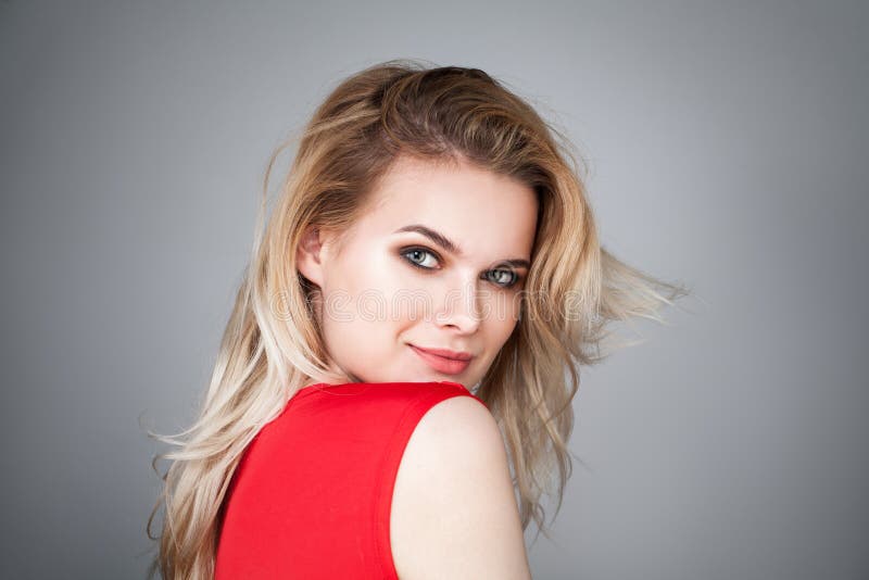 Beautiful Woman Looking Back Stock Photo - Image of model, casual ...