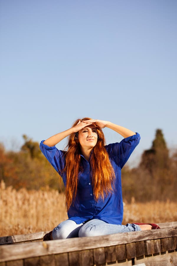 Beautiful Woman Looking Forward Stock Photo - Image of fashion, cute ...