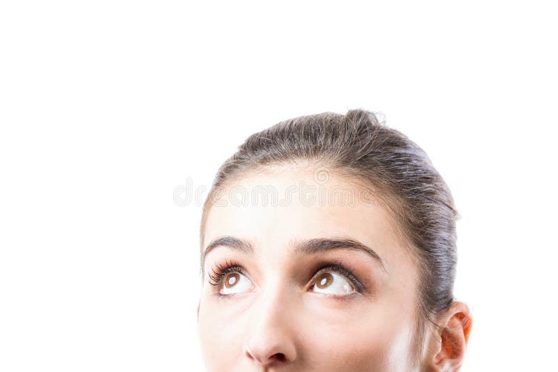 Beautiful woman looking up stock image. Image of natural - 51633273