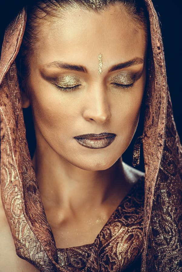 Beautiful Woman with Make-up Stock Image - Image of fashion, eyelashes ...