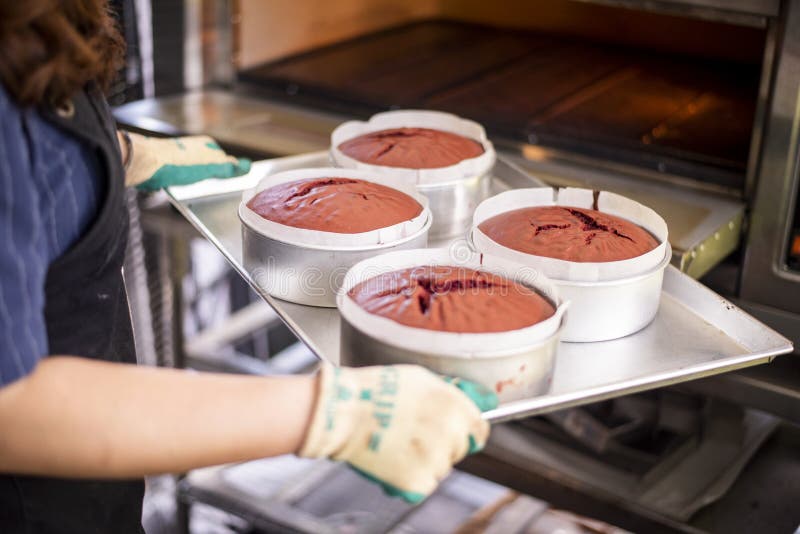 Beautiful Woman is Making Bakery Stock Photo - Image of ingredient ...