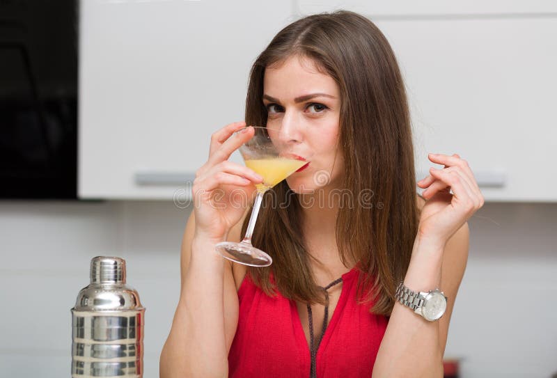 106 Beautiful Woman Making Cocktails Stock Photos - Free & Royalty-Free ...