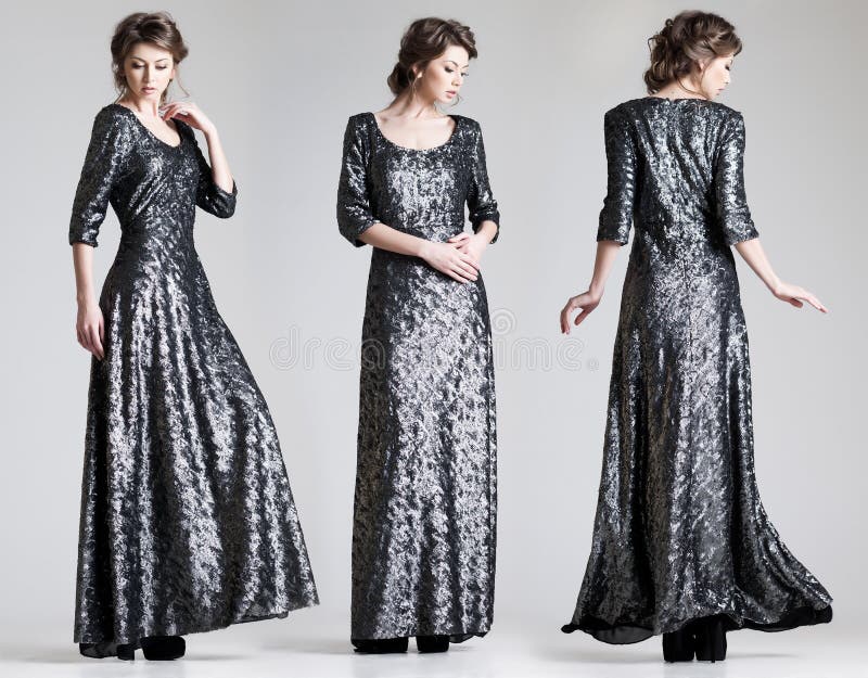 Beautiful Bride Posing Dramatic in the Studio Stock Photo - Image of ...