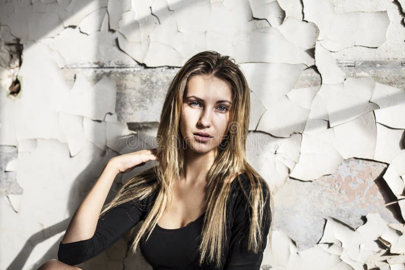 Beautiful Woman in Old House Stock Image - Image of house, beautiful ...